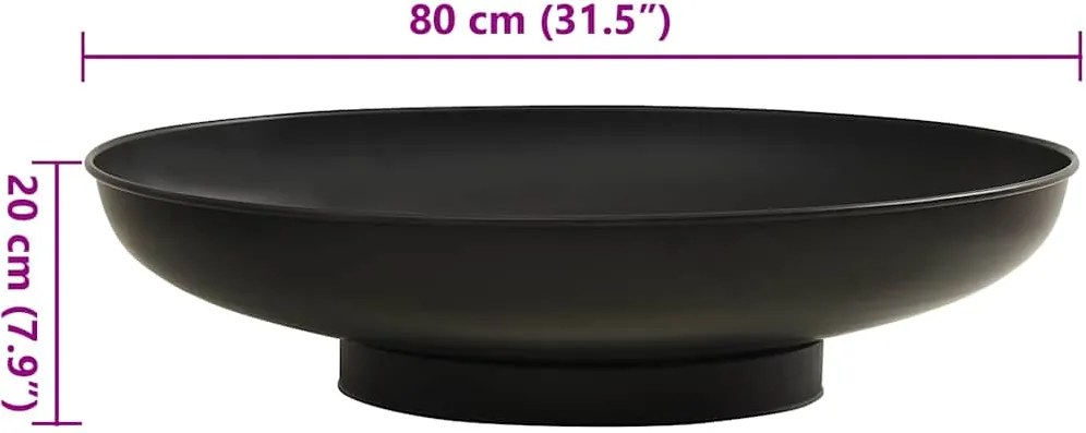Přenosné ohniště 80 cm ocel 313344