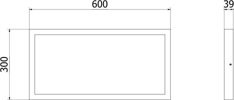 Mexen Brill-S, stropní LED panel 60×30 cm, 24 W, neutrální bílá 4000K, L207-060-030-2440-70
