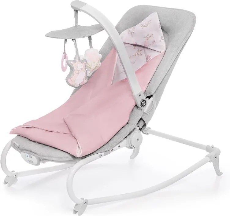 Houpátko vibrující s melodií Felio Peony Rose 0m+, do 18kg, Kinderkraft 2020