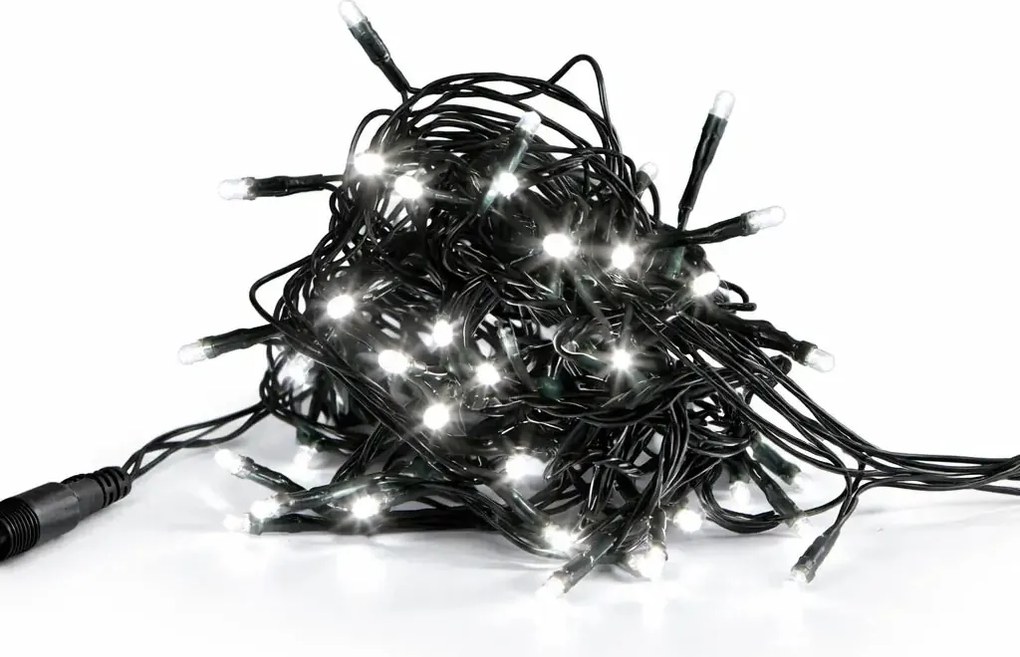 LED světýlka na stromeček 20 m ledově bílá IP44, vč. zdroje Hobby Line
