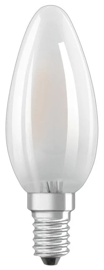 Matná LED malá žárovka E14 2,5 W CLASSIC B, studená bílá