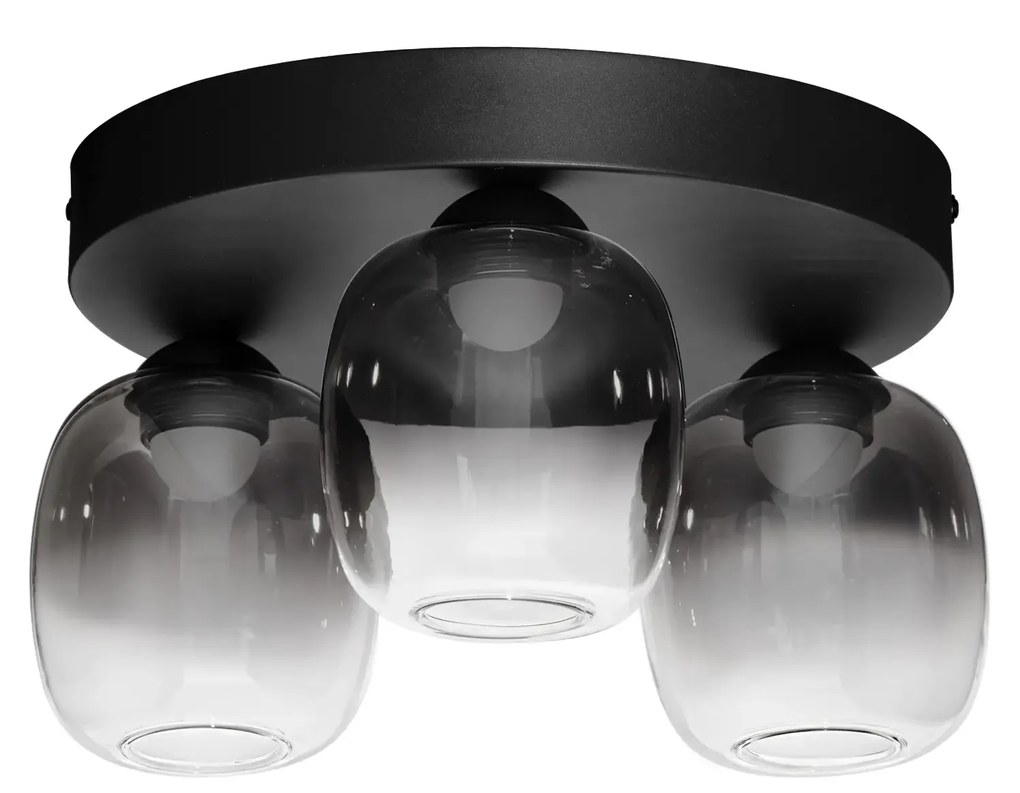 LED stmívatelné černo-kouřové designové stropní svítidlo Kita