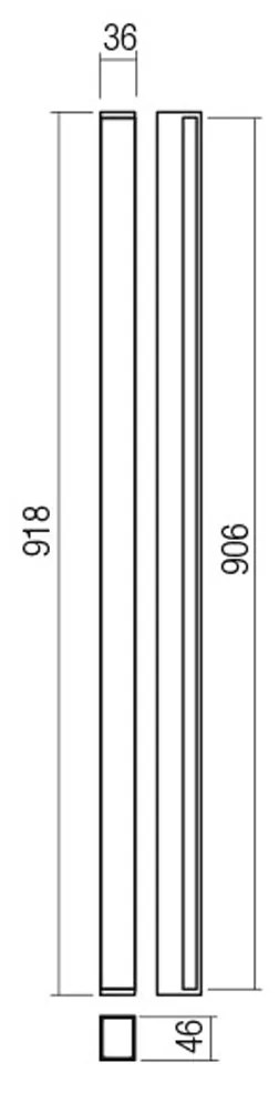 Redo 01-2764 nástěnné LED svítidlo Plot pískově bílé, 31W, 3000K, 91cm