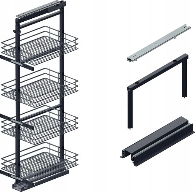 Rejs Maxima Classic Cargo midi 400/4 úrovní 1200-1400 kovový lak grafit