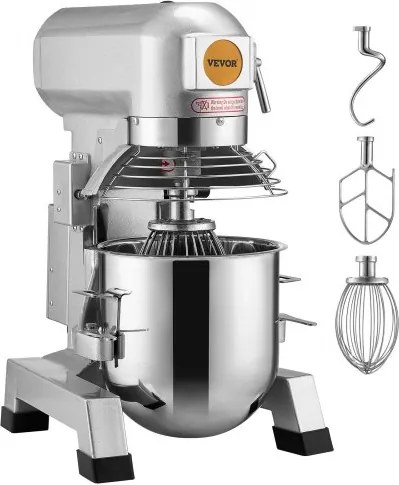 Komerční mixér na jídlo 18,7 l 3-rychlostní stojanový mixér na těsto 1100 W