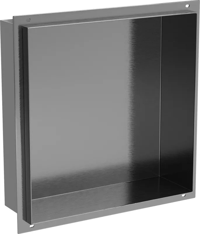 Mexen X-Wall-NR nikový regál bez límce 30 x 30 cm, kartáčovaná gun grey - 19E1303010