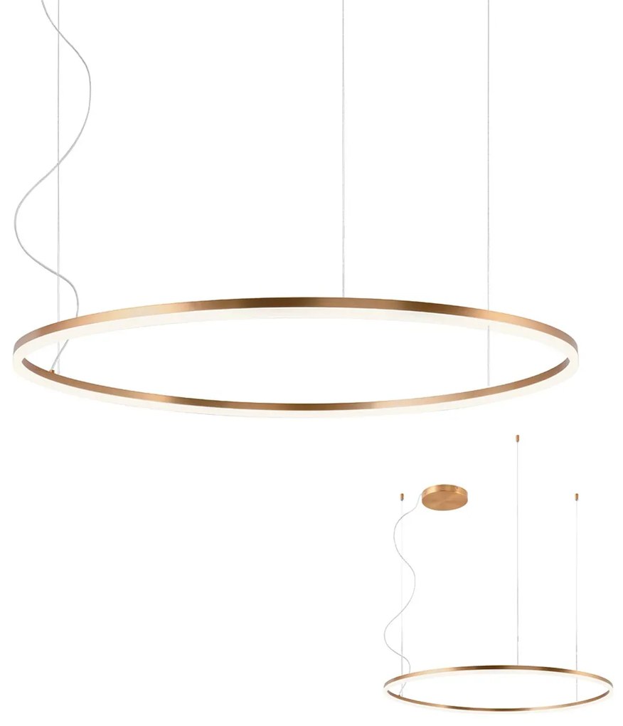 Redo 01-1715 závěsné LED stmívatelné svítidlo Orbit bronz, 68W, 3000K, ø100cm