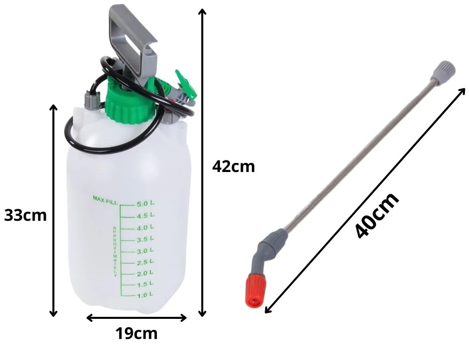 Verk Group Zahradní ruční postřikovač 5 l + ramenní popruh
