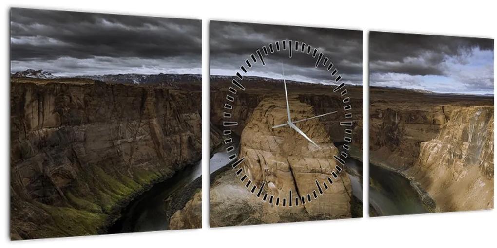 Obraz kaňonu (s hodinami) (90x30 cm)