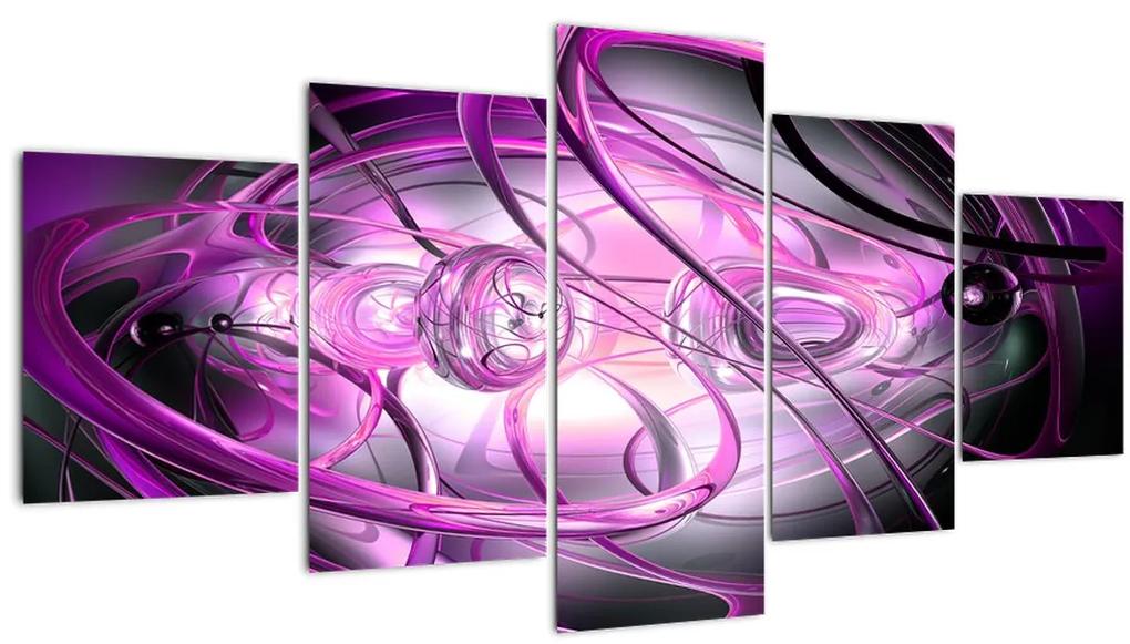Obraz krásné fialové abstrakce (150x80 cm), 40 dalších rozměrů