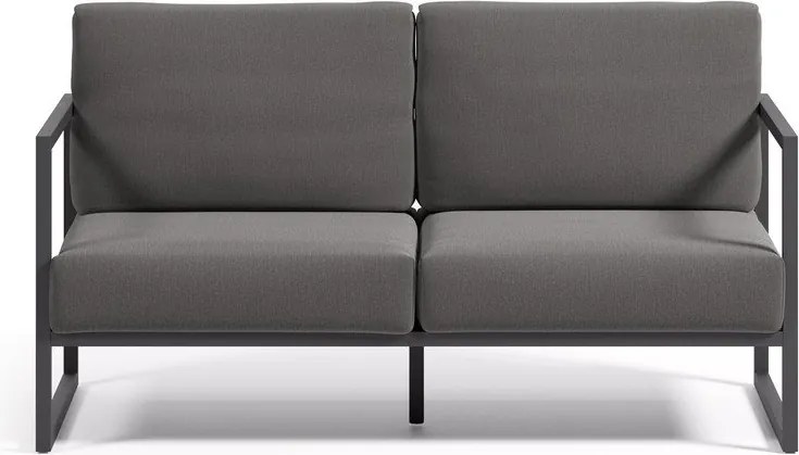 Tmavě šedá hliníková zahradní pohovka Comova – Kave Home