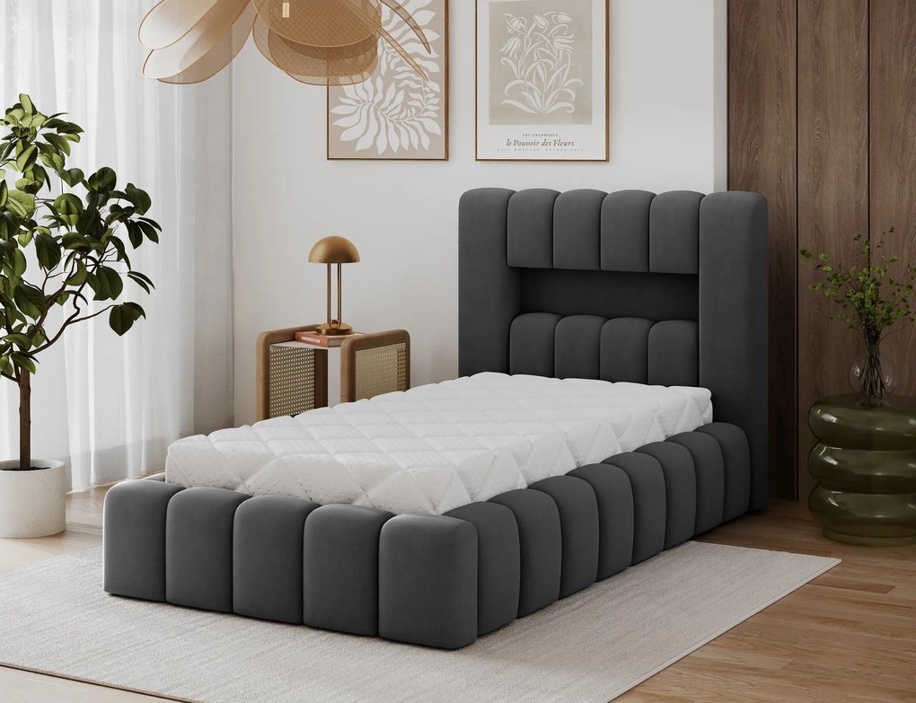 Postel Lamica 90x200 + Kovový rám/plynový výtah/kontejner