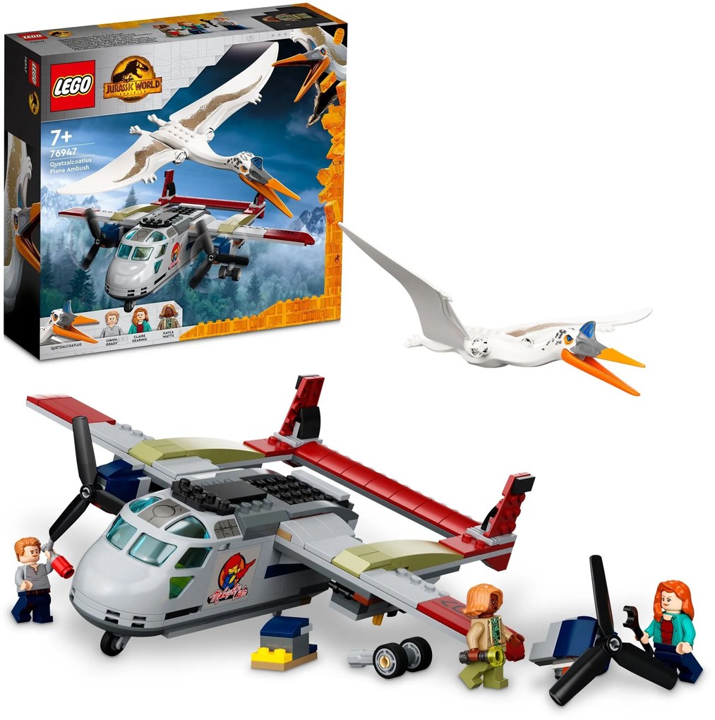 Lego stavebnice lego jurassic world 76947 quetzalcoatlus – přepadení letadla