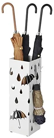 Stojan na deštníky, motiv kapky, bílý, výška 49 cm LUC49W