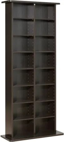 Úložná skříňka na média, 8patrový organizér na DVD VEVOR – 559 × 222 × 1295 mm