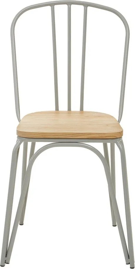 Šedá/v přírodní barvě jídelní židle z jilmového dřeva District – Premier Housewares
