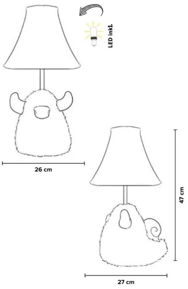 Happy Lamps - LED Dětská stolní lampa HUGO LED/5,4W/230V býk