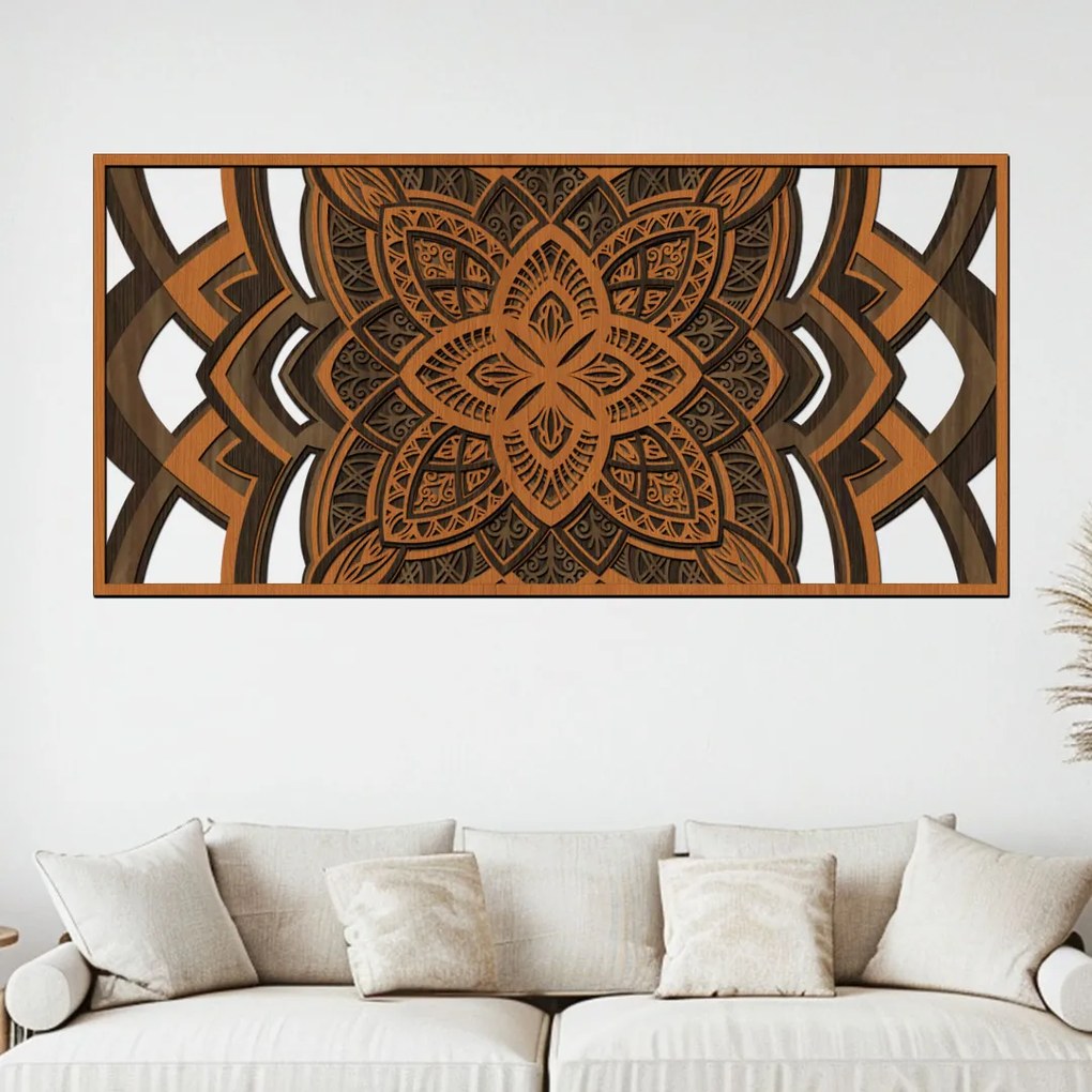 dřevo života 4 vrstvá mandala ODVAHY Rozměry (cm): 120x58, Zvolte barevný dekor: třešeň-wenge-ořech