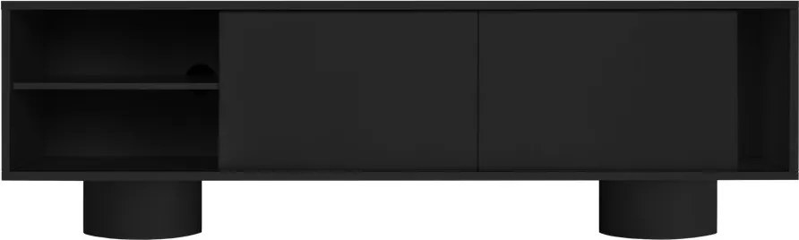Černý TV stolek 160x48x42 cm Taro – noo.ma