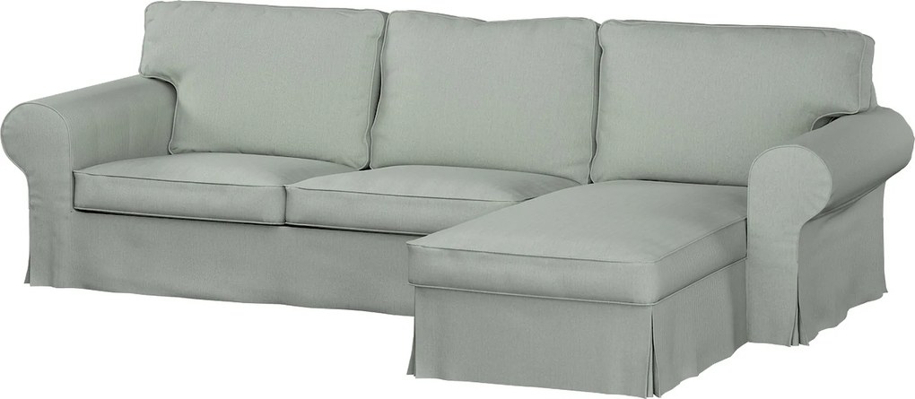 Potah na pohovku IKEA Ektorp 2-místná s lenoškou barva modrá látka pletený vzor