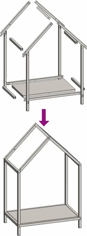 vidaXL Stojan palivové dřevo Ocel válcovaná za studena [864291] Barva: Černá