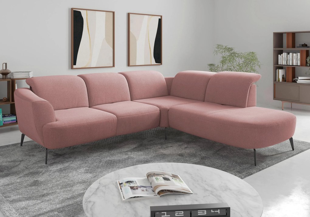 XXXLutz ROHOVÁ SEDAČKA, textil, starorůžová Sit & More - Sedací soupravy - 000144018593