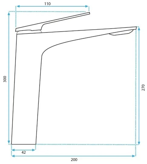 REA-B0493 - Umyvadlová baterie AVALON 30 cm kartáčovaná měď