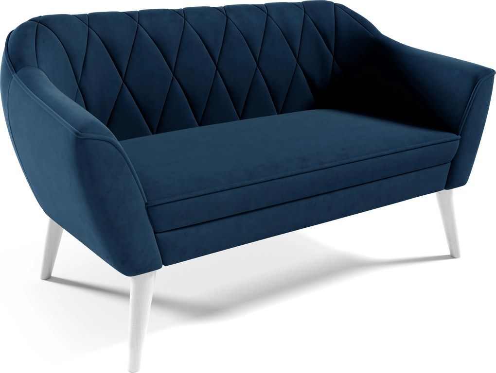 Eka Pohovka PRIME, 140 cm Látka Velutto: Skořicová (Velutto 33), Výběr nohou: Bílé
