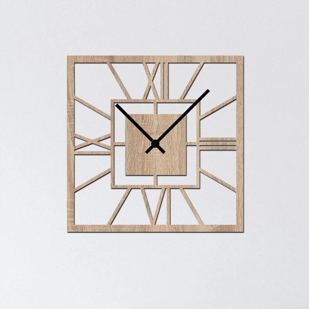 dřevo života Nástěnné hodiny SQUARE Barevný vzor: Buk, Velikost hodin: 35x35
