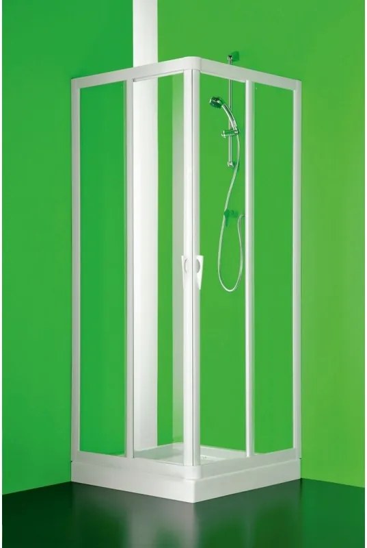 Čtvercový a obdélníkový sprchový kout VELA - 185 cm, Univerzální, Plast bílý, Čiré bezpečnostní sklo - 3 mm, 120 cm, 80 cm HOPA