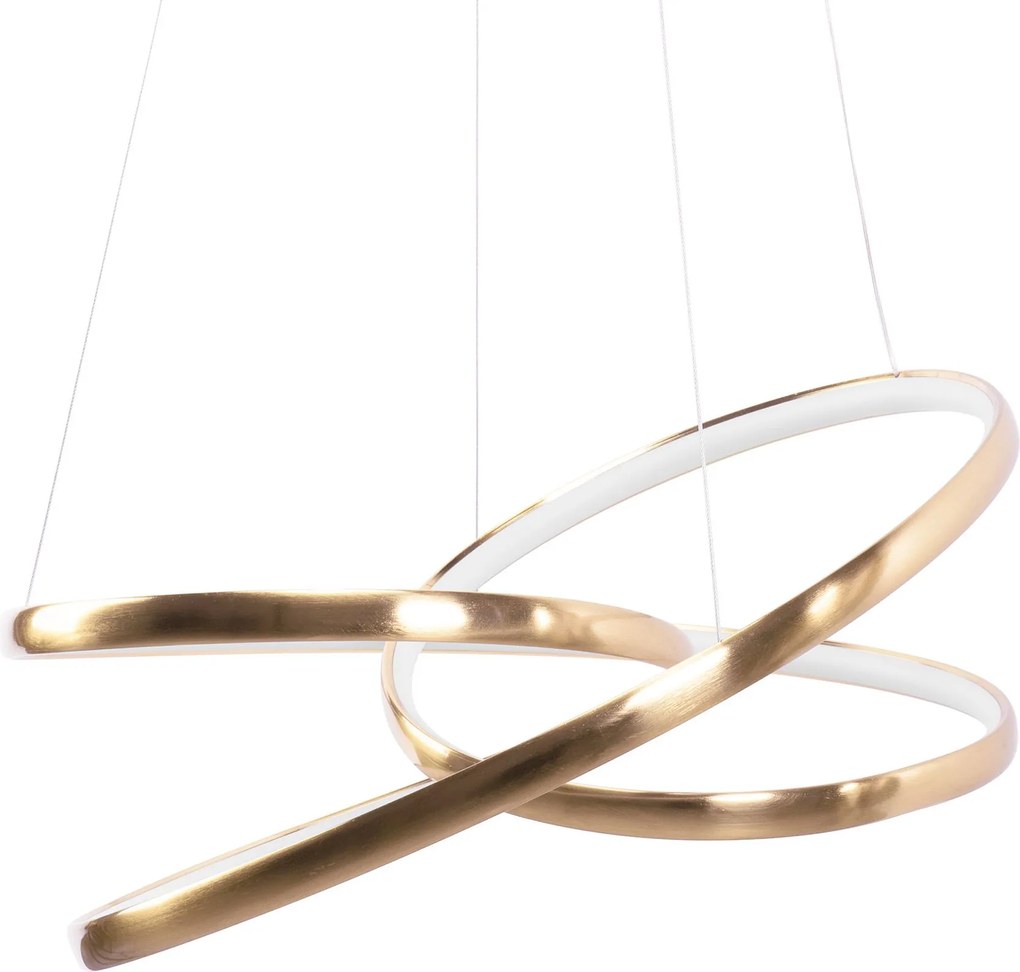 Toolight Toolight, LED závěsné svítidlo 50cm, 32W, G005-CP, zlatá lesklá, OSW-09746
