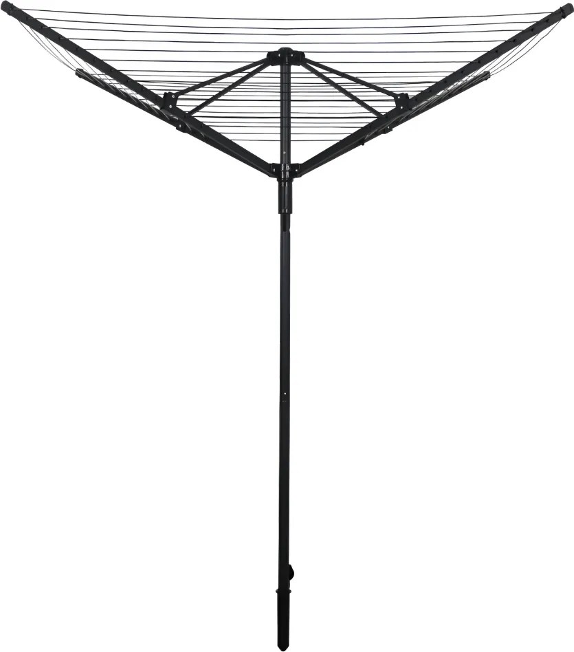 Zahradní sušák na prádlo, černá, 45 m, ROTARY NEW TYP 3