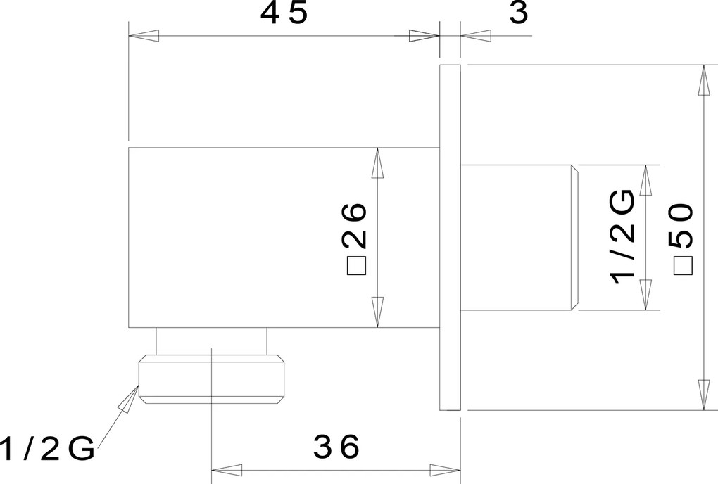 Sapho Vývod sprchy, hranatý, tenká krytka, černá mat SG302NE