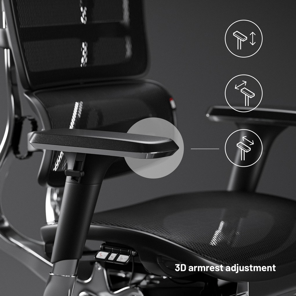 Ergonomická kancelářská židle s podnožkou Normal Size, černá: Diablo V-Master