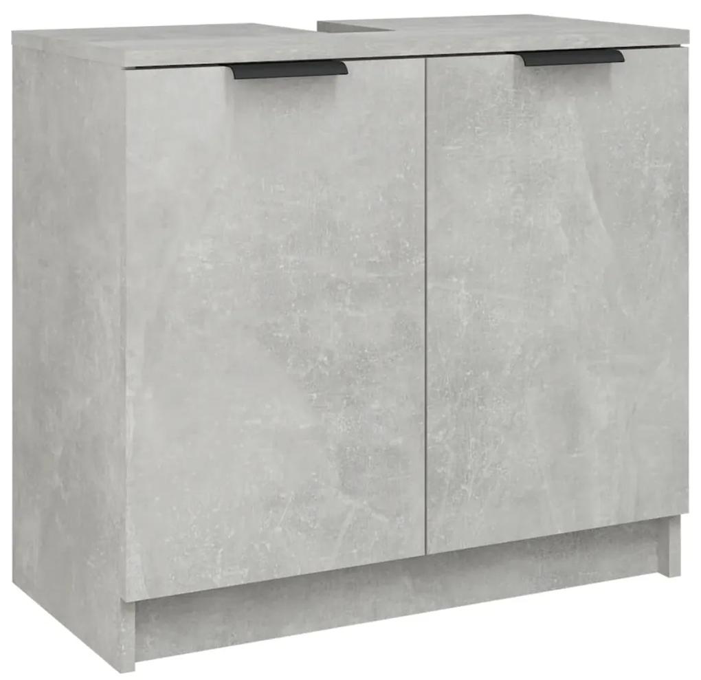 Koupelnová skříňka betonově šedá 64,5 x 33,5 x 59 cm kompozit
