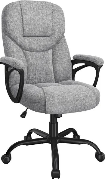Kancelářská židle Yaheetech – šedá, 69 cm (šířka) × 71 cm (hloubka) × 110 cm – 119 cm (výška) (267499488554)
