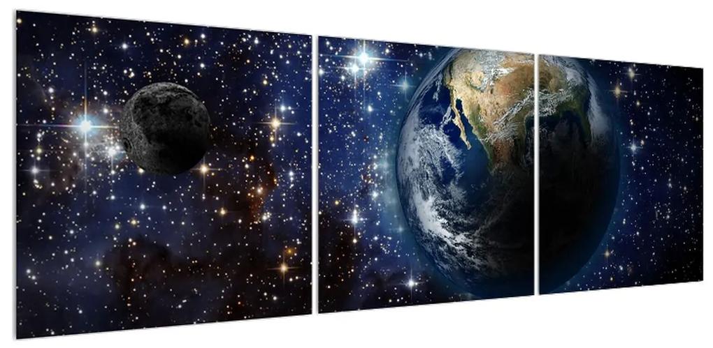 Vesmírný obraz planet (150x50 cm)