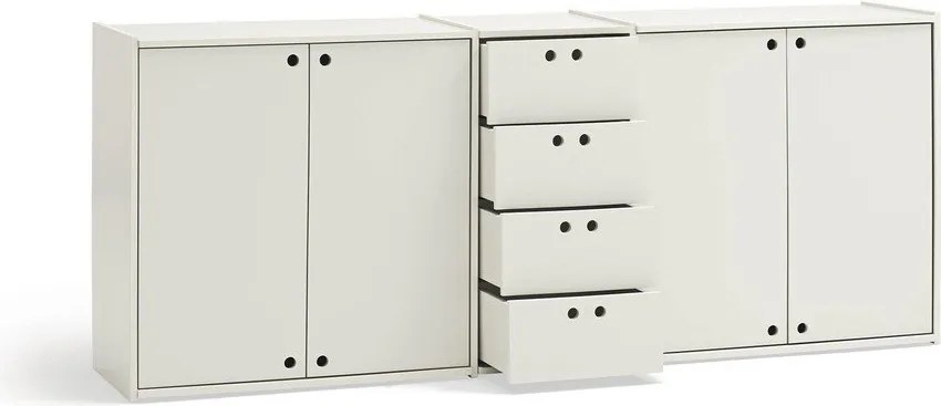 Krémová komoda 197x80x40 cm Wally – Teulat