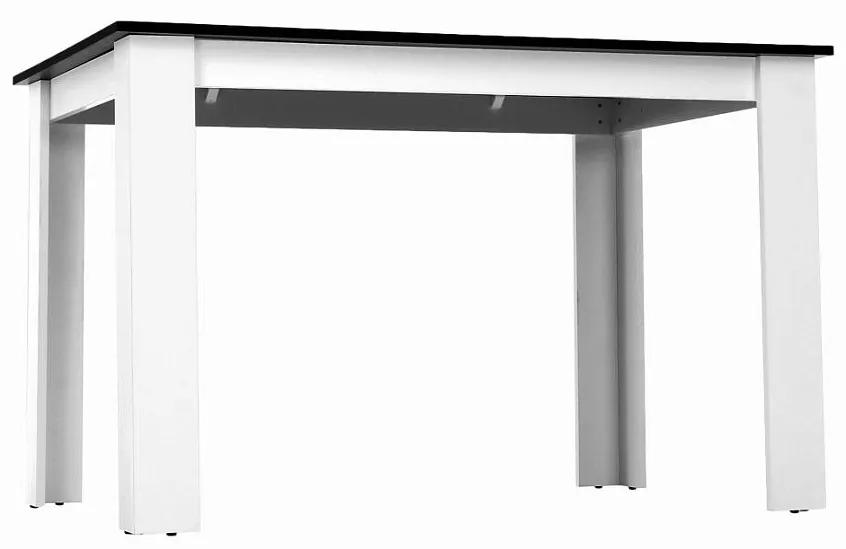 Tempo Kondela Jídelní stůl KRAZ 120x80, bílá/černá