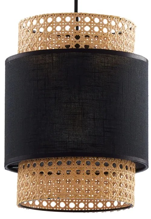 TK LIGHTING Sada osvětlení - BOHO, sestava č. 5, černá/slámová