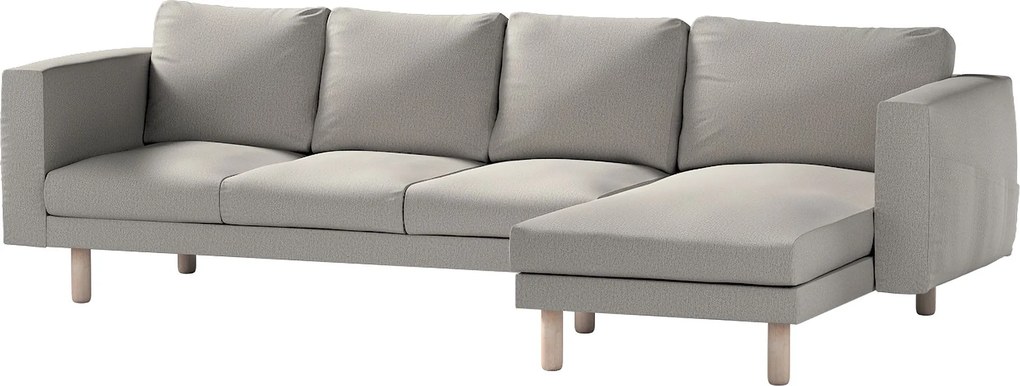 Potah na pohovku IKEA Norsborg 4-místná se šezlongem barva šedá látka pletený vzor