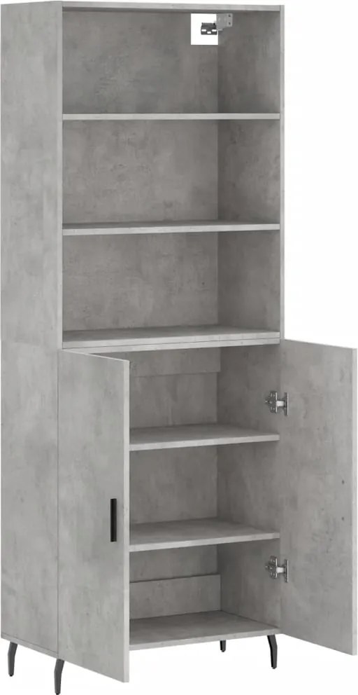 Skříň highboard betonově šedá 69,5x34x180 cm kompozitní dřevo 3189273