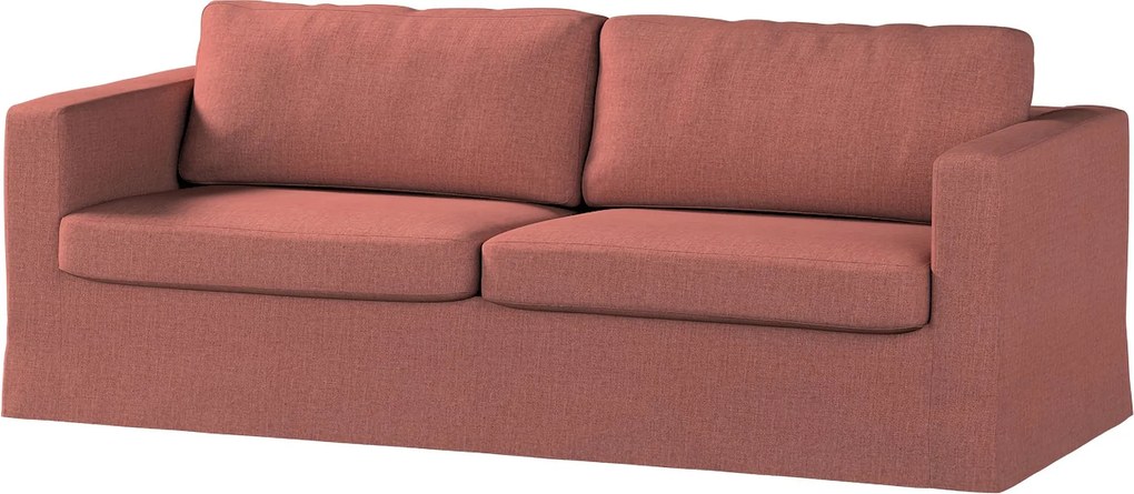 Potah na pohovku IKEA Karlstad 3-místná, nerozkládací, dlouhý barva hnědá látka pletený vzor