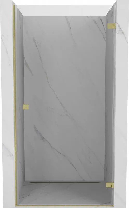 Mexen, Mexen Lunar-B Otočné pravé sprchové dveře 60 cm, transparentní, broušené zlaté - 832-060-000-55-00-P