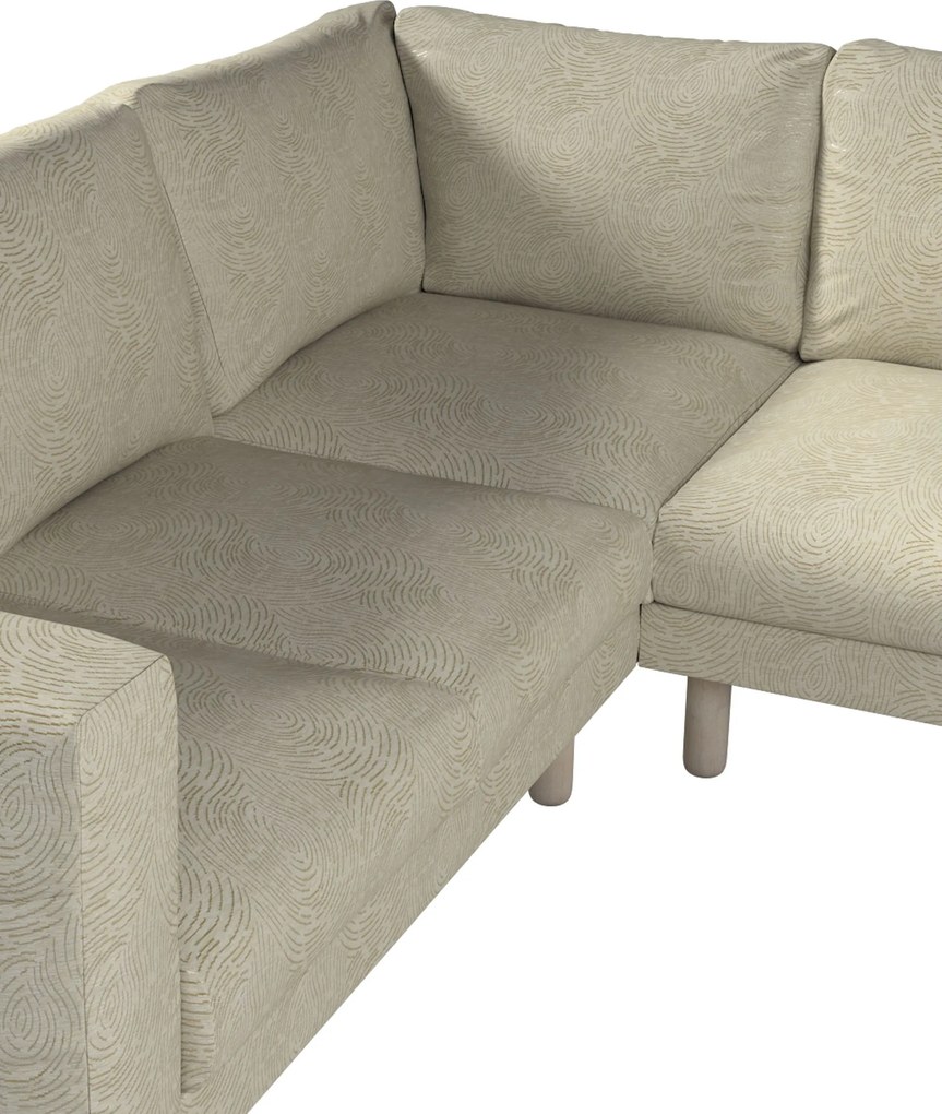 Potah na pohovku IKEA Norsborg rohová 4-místná barva béžová látka lesklé, pletený vzor, vzorované