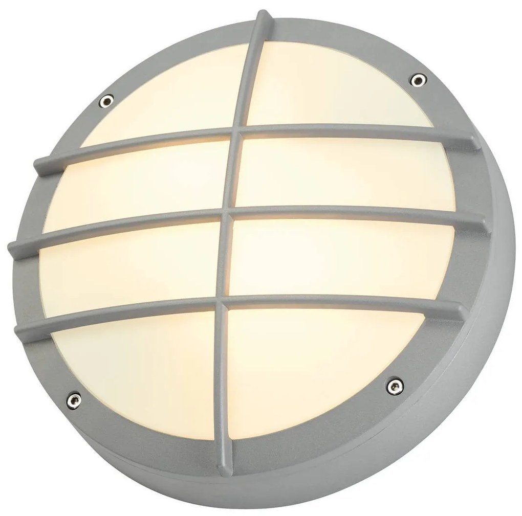 LA 229084 Venkovní svítidlo BULAN mřížka nástěnná stříbrná 230V E27 2x25W - BIG WHITE