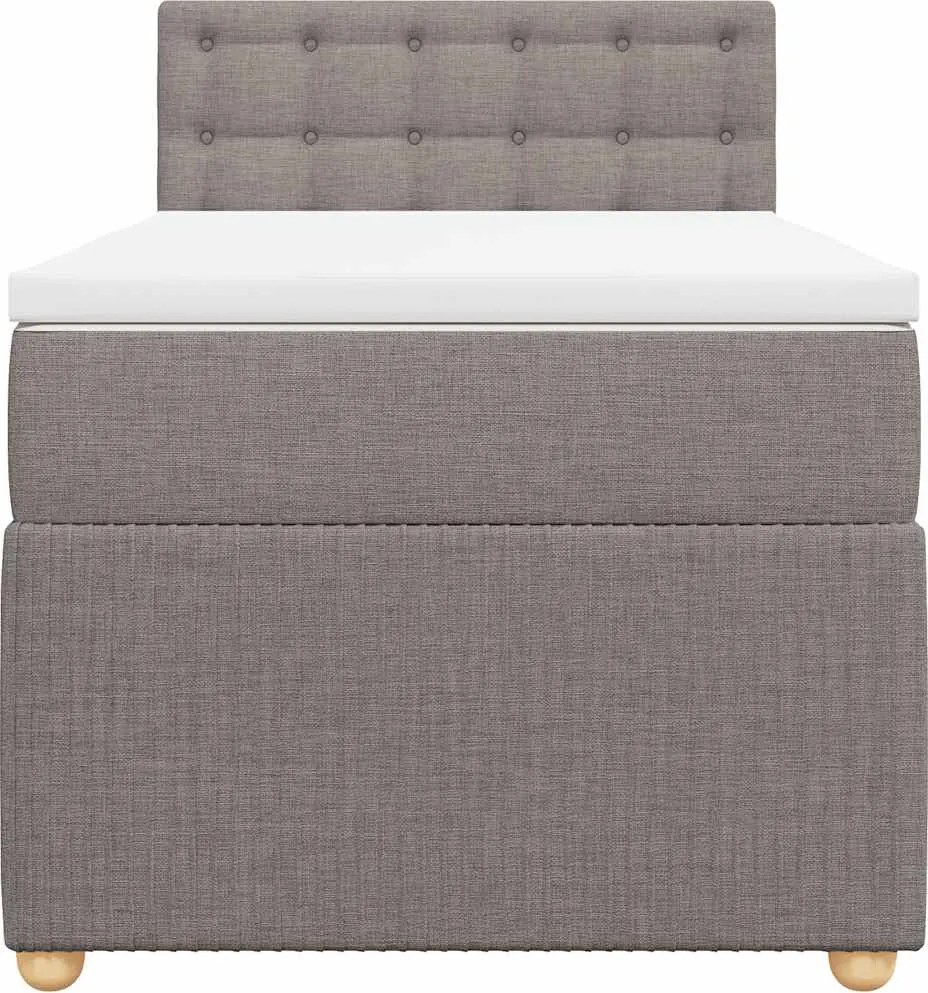 Box spring postel s matrací taupe 80x200 cm textil 3287301