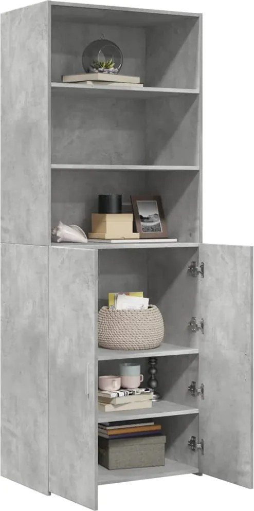 Skříň highboard betonově šedá 70x42,5x185 cm kompozitní dřevo 3281374