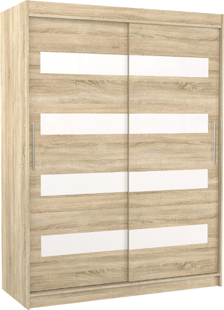 ADRK Furniture Skříň posuvná se zrcadlem MARTINEZ 150 ADRK-SW-MAR-S-WL-150