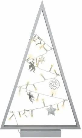 Nexos 57417 Světelná dekorace šedá - Vánoce - 20 LED teple bílá